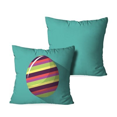 Kit 2 Almofadas Páscoa Ovo Colors 35x35cm | MadeiraMadeira