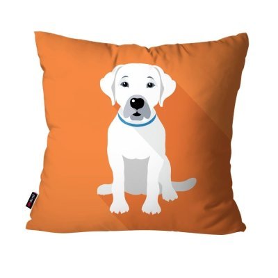 Almofada Avulsa Laranja Cachorro 60x60cm | MadeiraMadeira