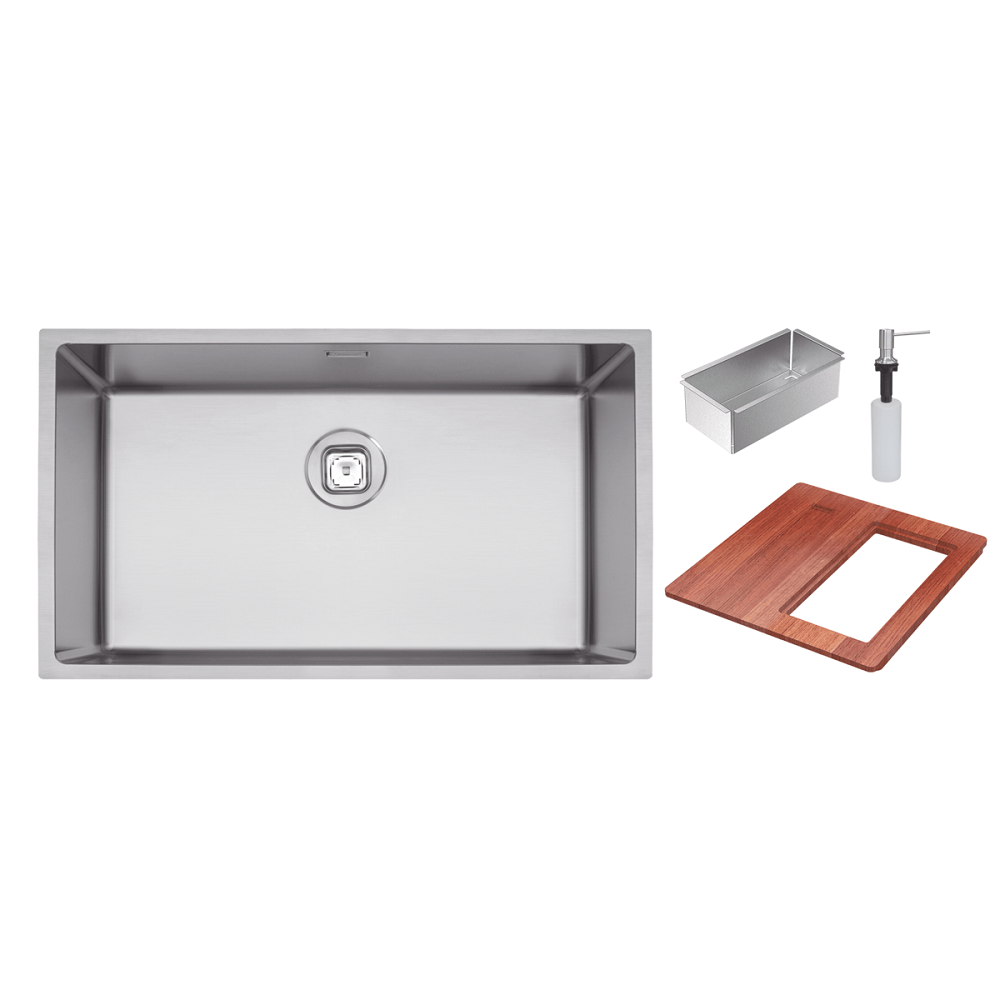 Cuba Inox Tramontina Quadrum 70x40 Com Acessorios 94000153 | MadeiraMadeira