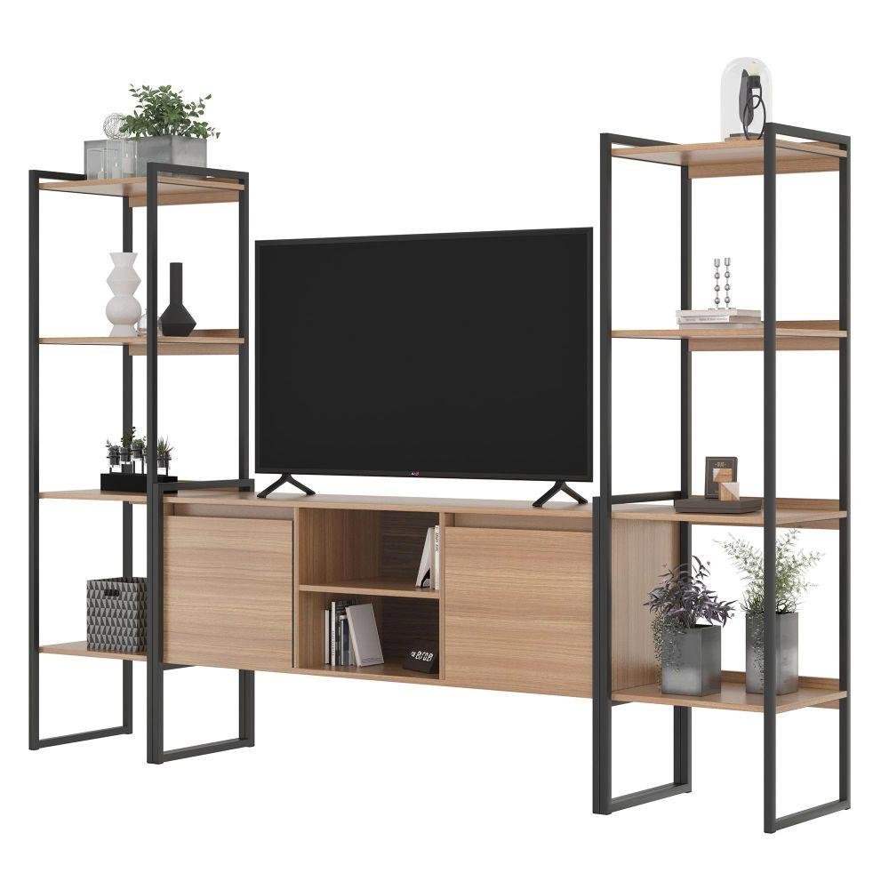 Rack para Tv e Estante Estilo Industrial Moderno Montana | MadeiraMadeira