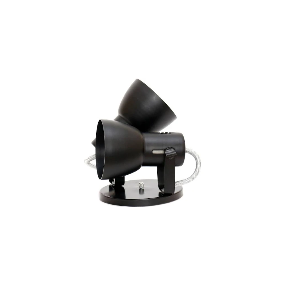 Spot Aluminio Boca Larga 2 Lamp - Preto | MadeiraMadeira