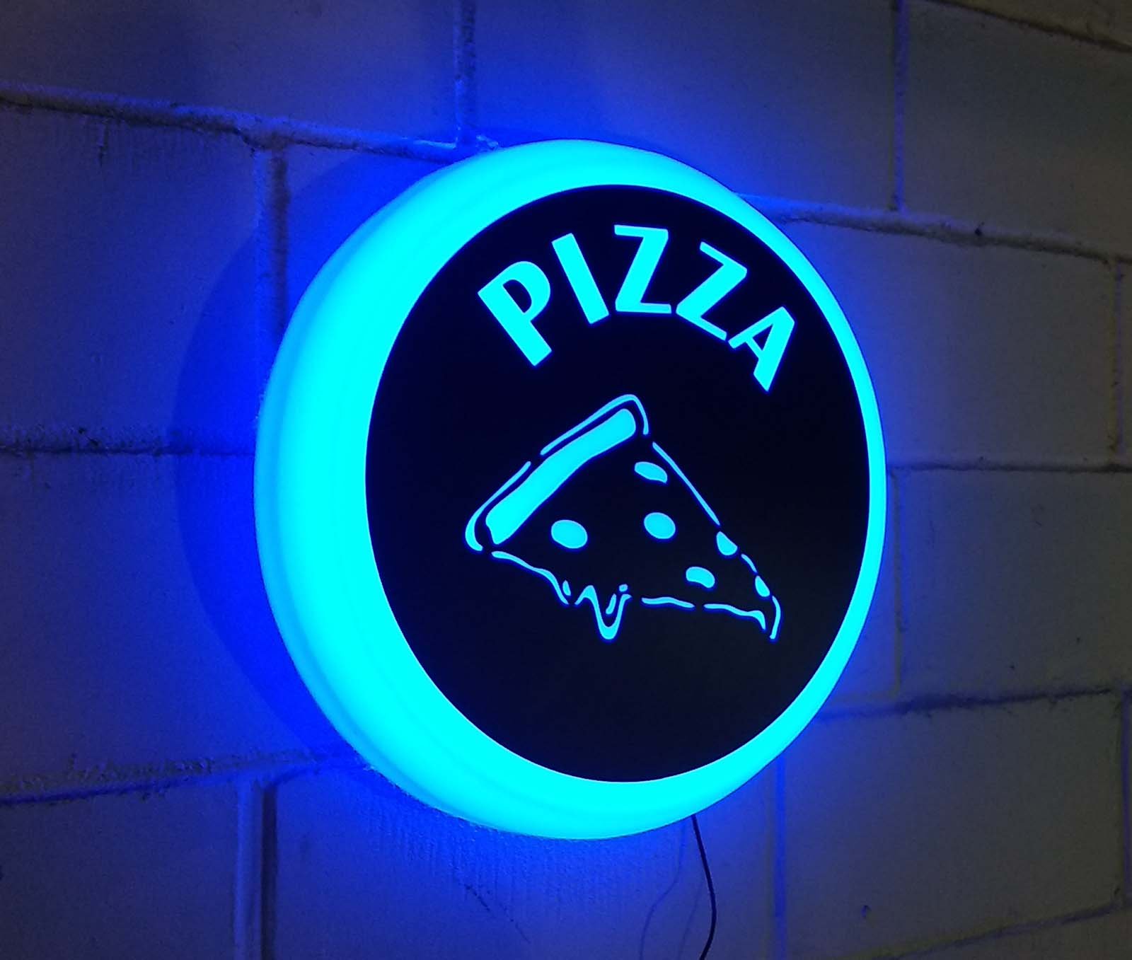 Placa Led Luminoso Pizza 50 cm RGB BGPLASTICOS BGPC | MadeiraMadeira