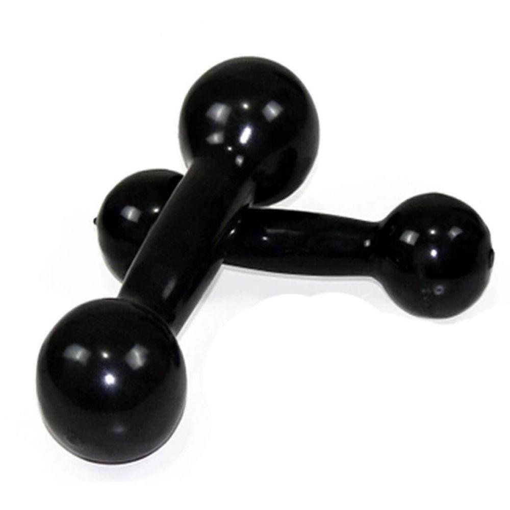 Halter 3kg Pvc Emborrachado o Par Rythmoon Preto | MadeiraMadeira