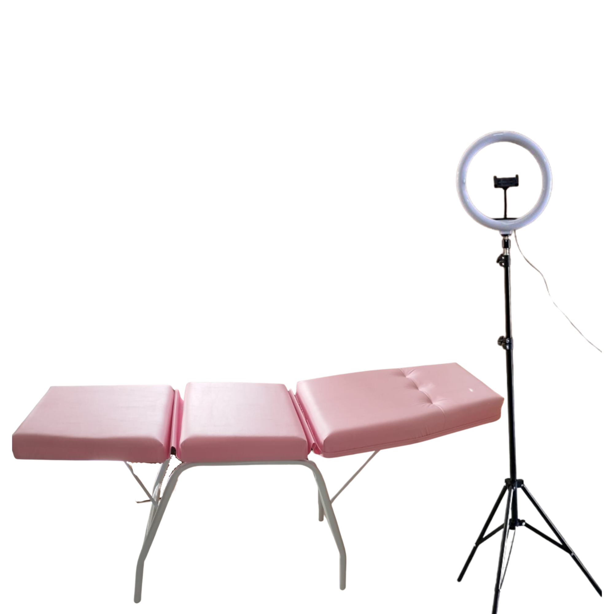 Kit Maca Tres Posições Rosa Estética Depilação+ Ring Light | MadeiraMadeira