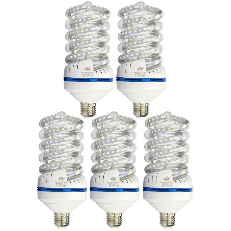 Kit 5 Lâmpadas Espiral de LED Super Econômica de 24W - CTB | MadeiraMadeira