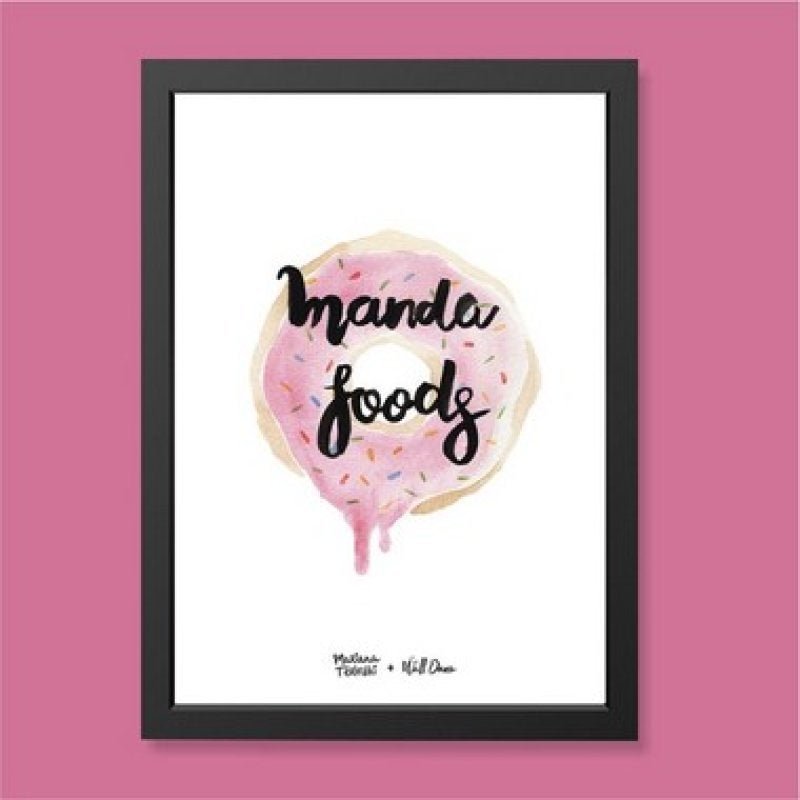 Quadro Manda Foods Aquarela - 24x33cm | MadeiraMadeira