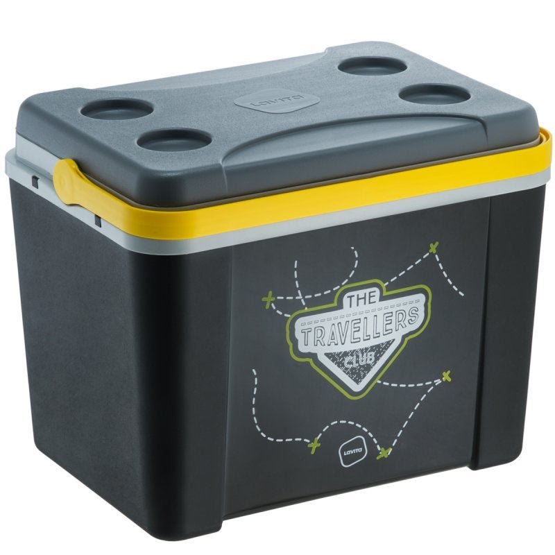 Caixa Térmica 34 Litros Para Bebida Cerveja Alimento Gelo Preto Travel ...