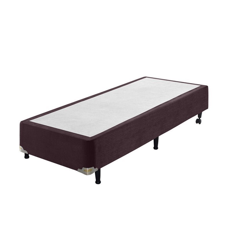 Box Sommier Solteiro - Pés Fixos e Tecido Velutine - Madeira Eucalipto ...