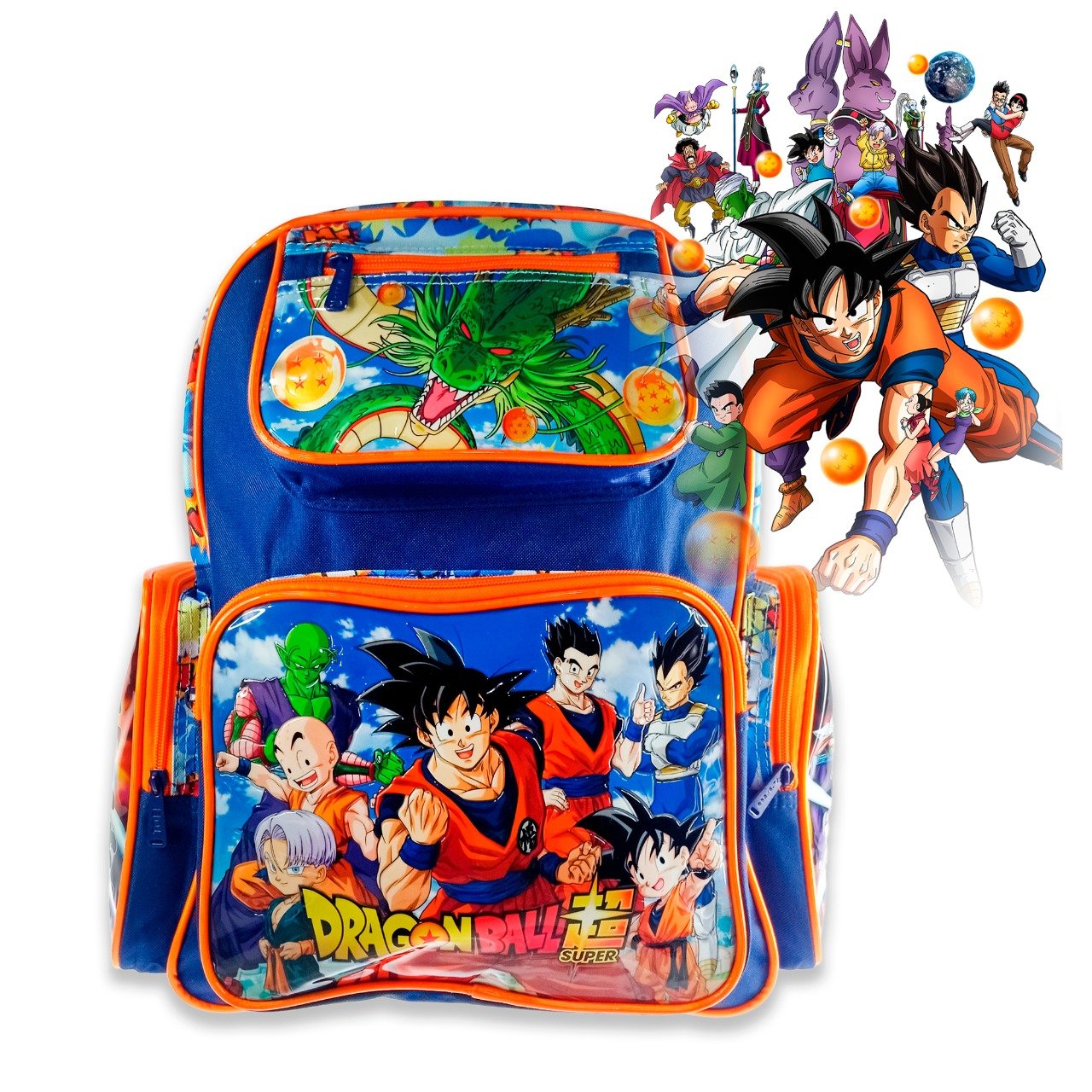 MOCHILA BOLSA ESCOLAR DRAGON BALL SUPER REFORÇADA | MadeiraMadeira