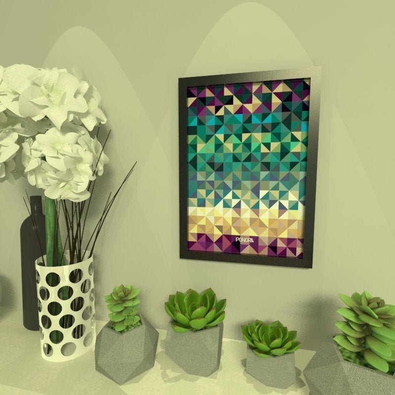 Quadro Decorativo Prisma Sunset - Moldura Preta | MadeiraMadeira