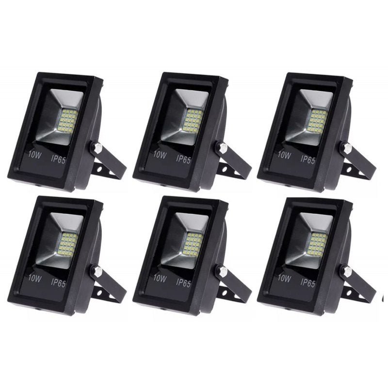 Refletor Led 10W SMD Holofote Bivolt Prova D´água Verde Kit 6 | MadeiraMadeira