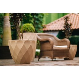 Vaso Safira Redondo N 35 Nutriplan Areia | MadeiraMadeira