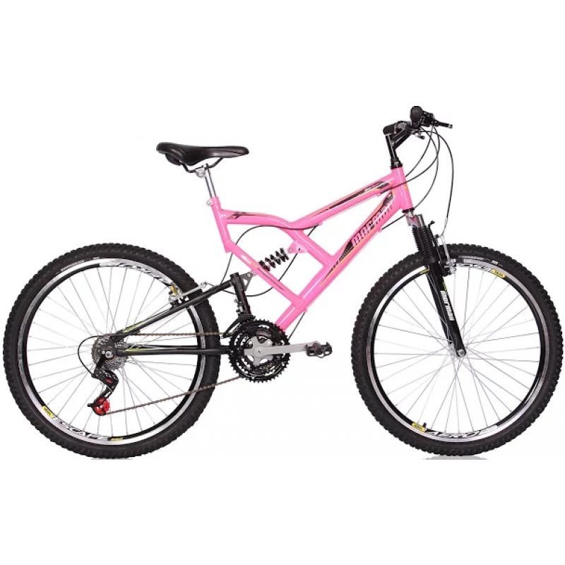 Bicicleta Mormaii Aro 26' Full Susp Big Rider 24V Rosa Fluor - 2011901 ...