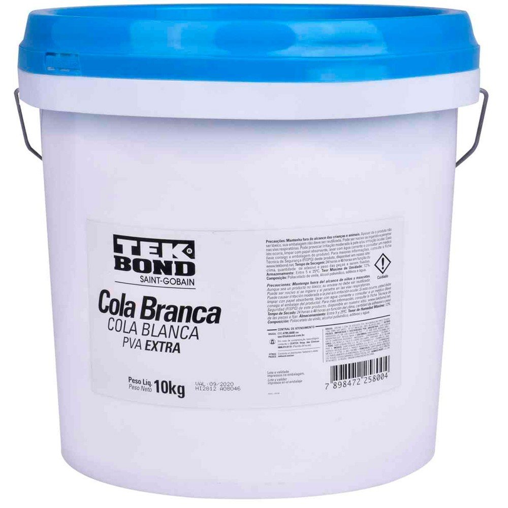 Cola Branca PVA Extra 10Kg Tekbond | MadeiraMadeira