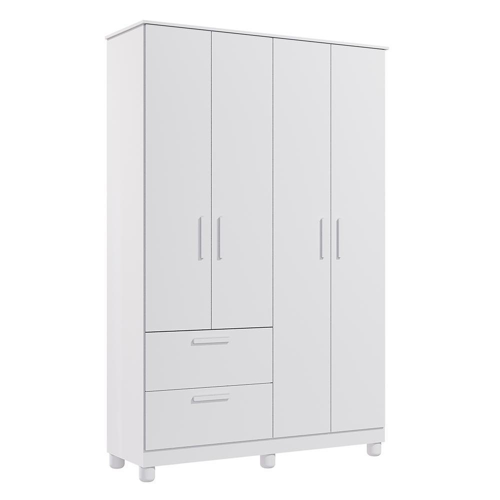 Guarda Roupa Infantil Jujuba 4 Portas e 2 Gavetas Branco - Permóbili ...