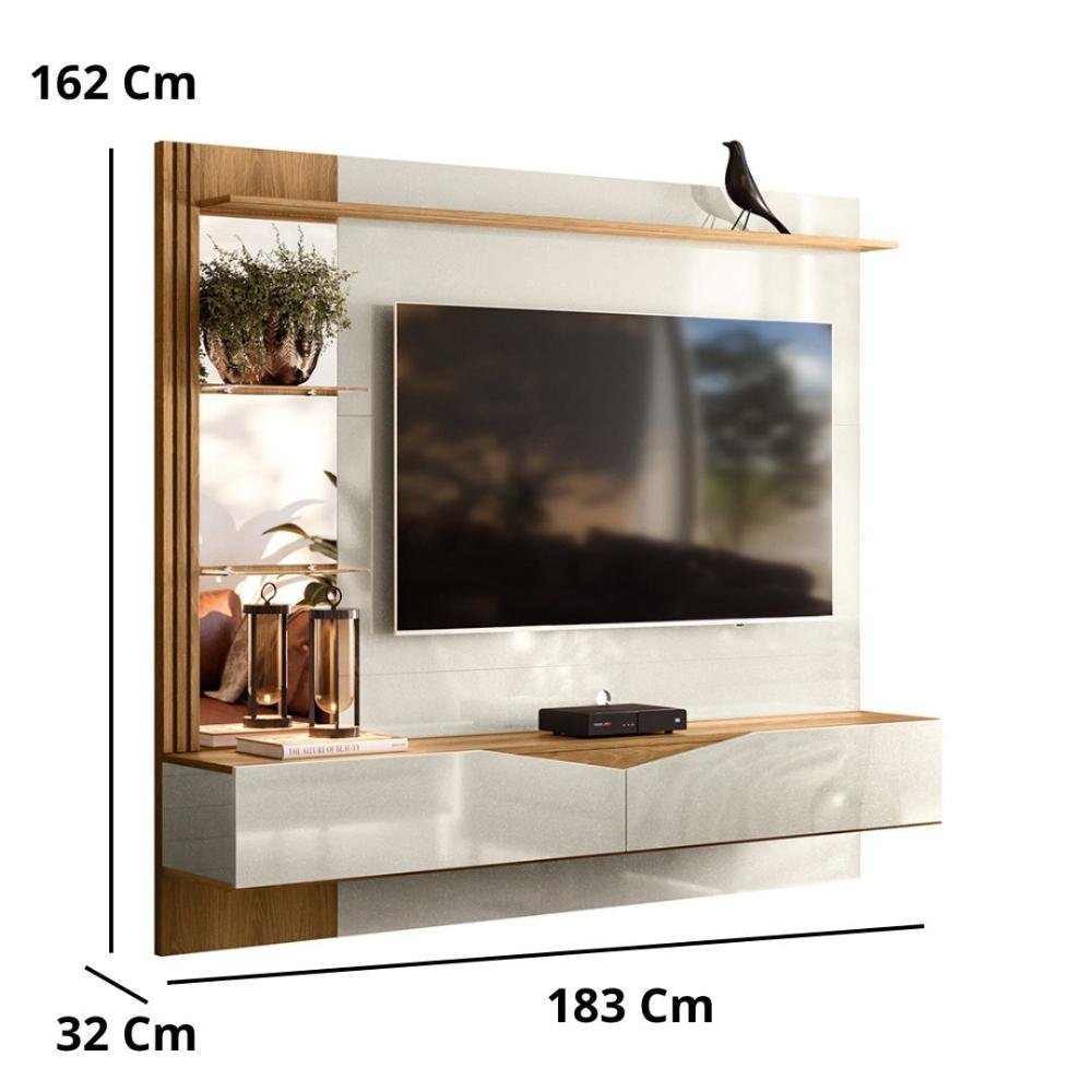 Painel Vegas Intense para Tvs até 60 Polegadas com Espelho Movelove | MadeiraMadeira