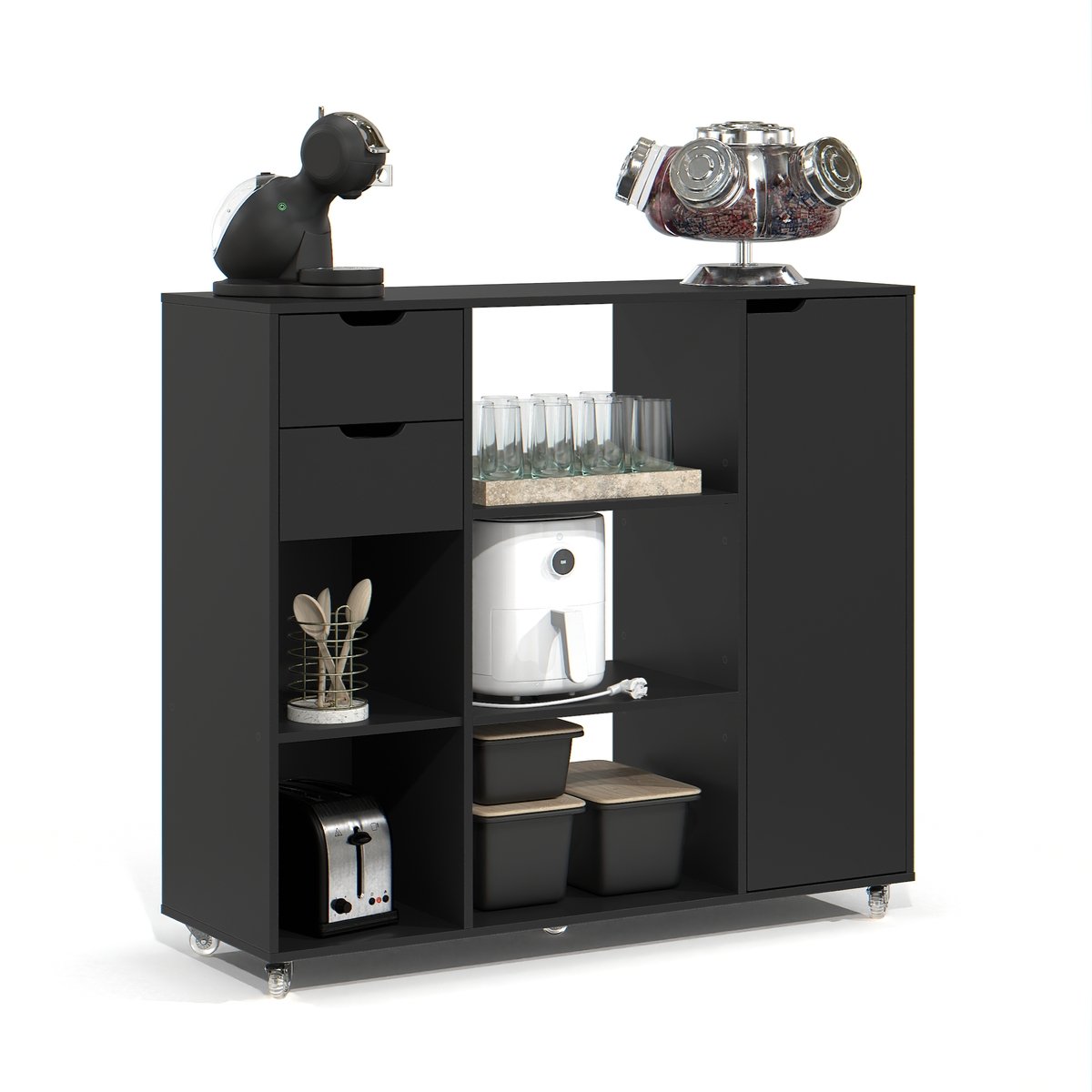 Balcão Ilha Divisor de Ambientes P/ Cozinha/sala - Preto | MadeiraMadeira