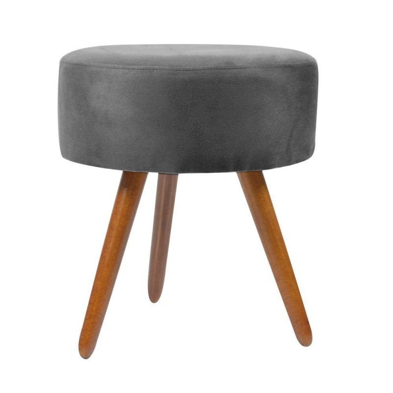 Puff Decorativo Bali Suede Cinza | MadeiraMadeira
