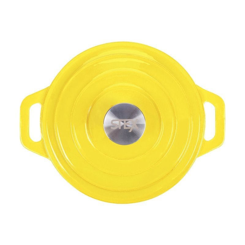 Panela de Ferro Fundido Esmaltada Redonda 24 Cm - Stex Cookware - 4,0 ...