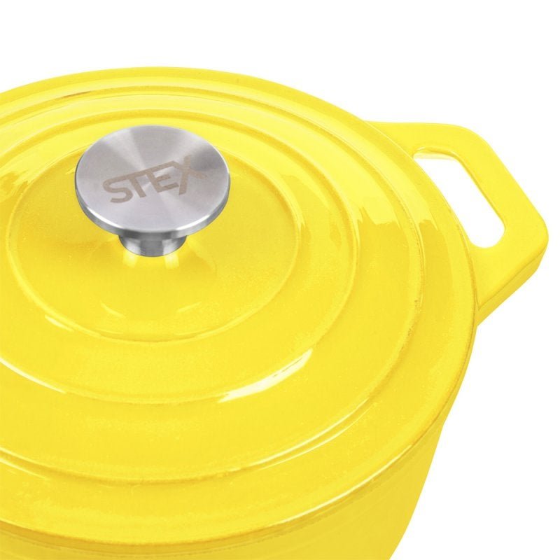 Panela de Ferro Fundido Esmaltada Redonda 24 Cm - Stex Cookware - 4,0 ...