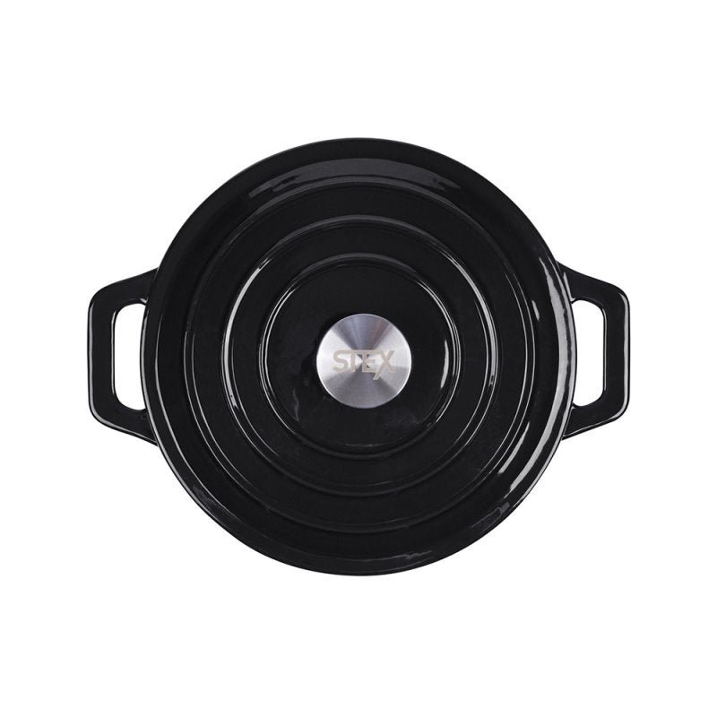 Panela de Ferro Fundido Esmaltada Redonda 21 Cm - Stex Cookware - 3,0 ...