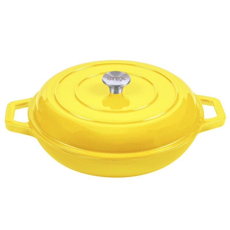 Panela Buffet de Ferro Fundido Esmaltada - Stex Cookware - Amarela ...