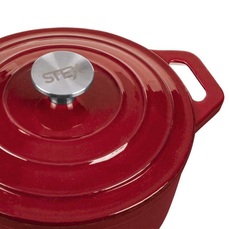 Panela de Ferro Fundido Esmaltada Redonda 21 Cm - Stex Cookware - 3,0 ...