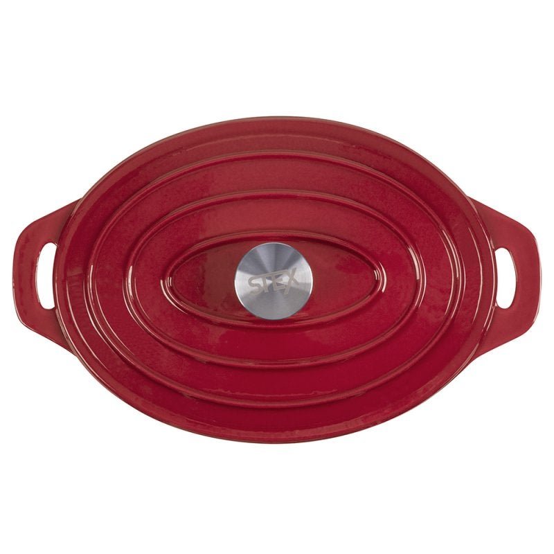 Panela Oval de Ferro Fundido Esmaltada - Stex Cookware - 4,0 litros ...