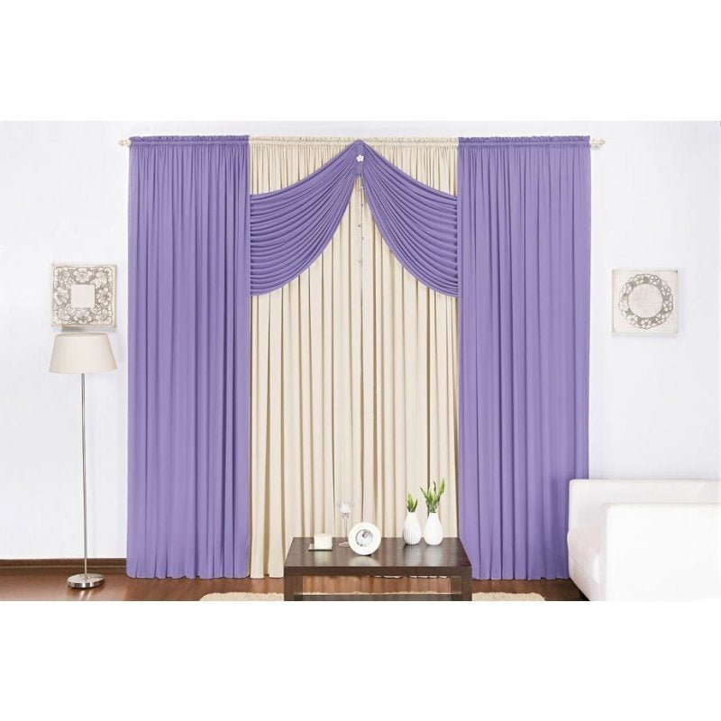 Cortina Manoela 3m - Lilás | MadeiraMadeira