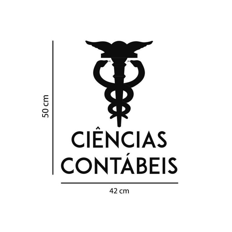 Adesivo de Parede Logo Profissão Ciências Contábeis Preto | MadeiraMadeira