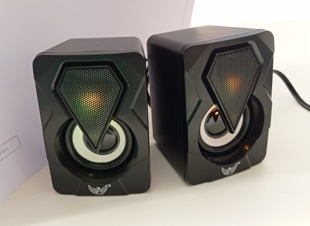 Caixa de Som 2.0 p/ Notebook Pc Rgb Celular (AL-3082) | MadeiraMadeira