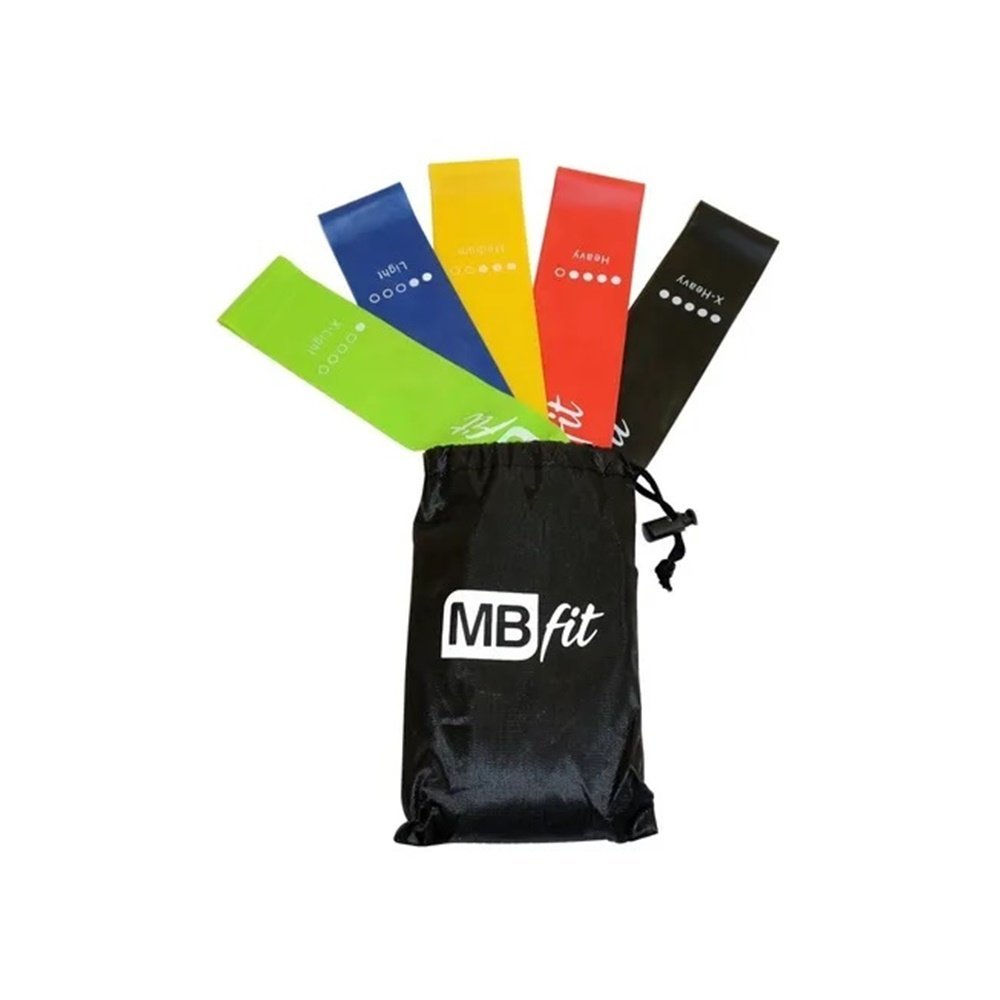 Kit 5 Thera Band Faixas Elásticas P/ Funcional Fisioterapia ...