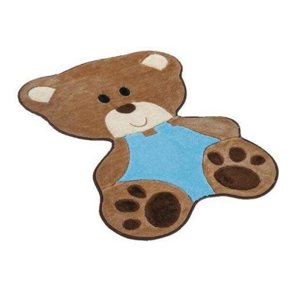 Tapete Infantil Em Formato de Bebê Urso 78x54cm Azul Turquesa ...