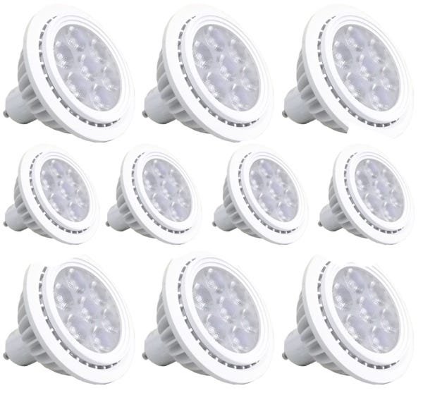 Lâmpada Led Ar70 7w Branco Quente Gu10 Bivolt Kit 10 | MadeiraMadeira