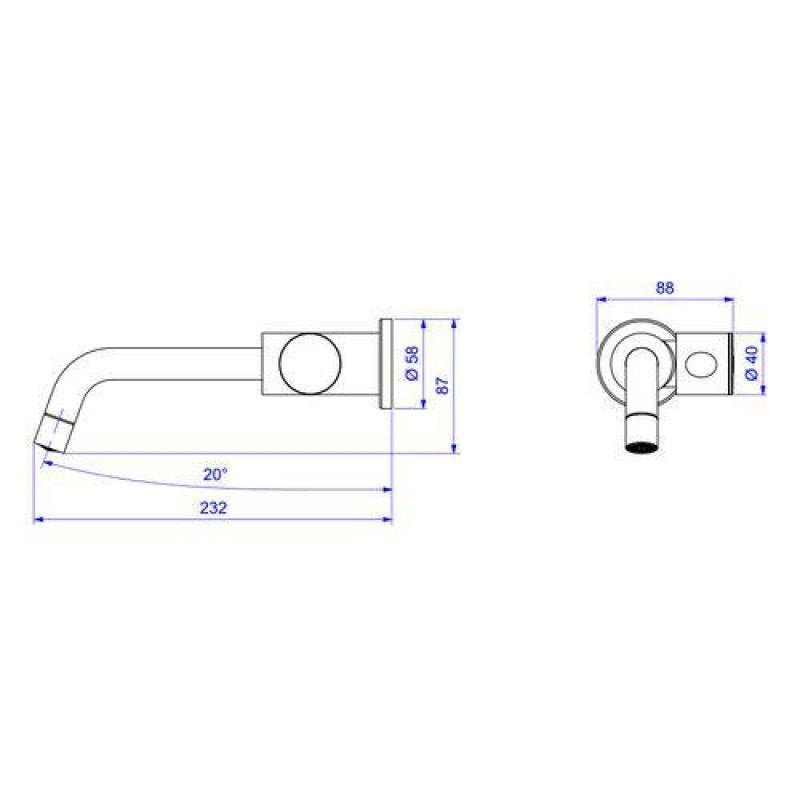 Torneira de Parede para Lavatório Aspen Deca | MadeiraMadeira
