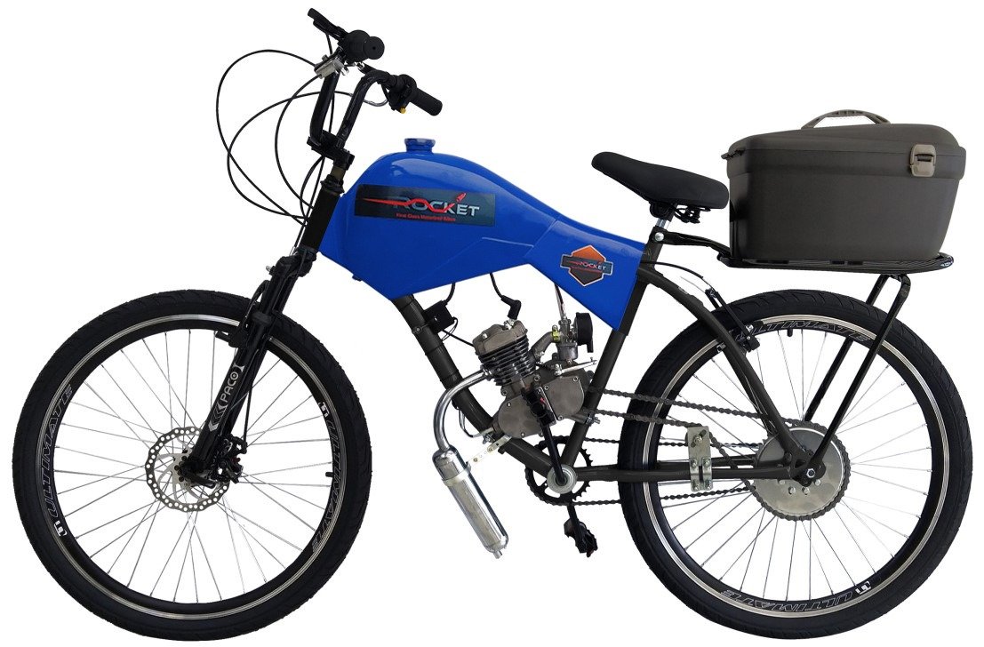 Bicicleta Motorizada 80cc Fr Disk/Susp com Carenagem Cargo Rocket ...