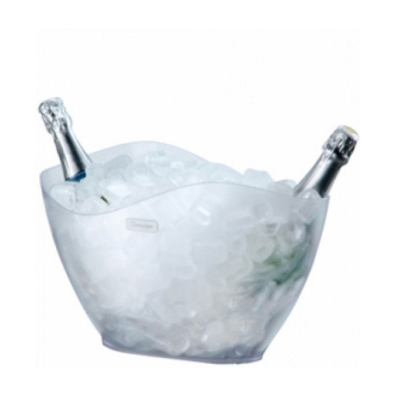 Champanheira Oval Texturizada Transparente Boccati | MadeiraMadeira