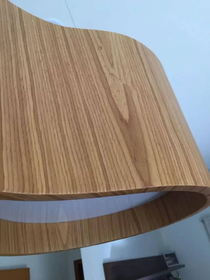 Lustre Pendente Cilíndrico 60x22cm em Madeira Louro Freijó | MadeiraMadeira