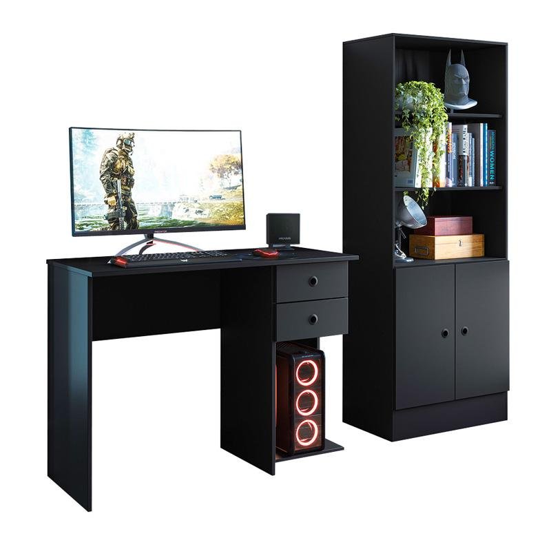 Estante Multiuso Gamer 2 Portas 3 Prateleiras Preto - Fdecor ...