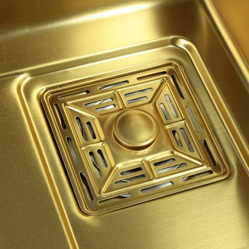 Cuba Inox Dourada Pia Cozinha Gourmet Luxo 75x46cm | MadeiraMadeira