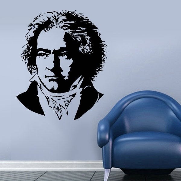 Adesivo de Parede Beethoven - P 62x48cm | MadeiraMadeira