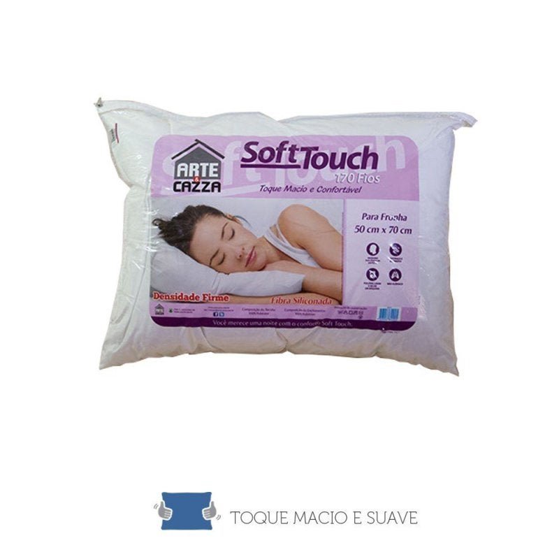 Travesseiro Soft Touch Kit 2 Peças Toque Macio- Fibra Silico ...