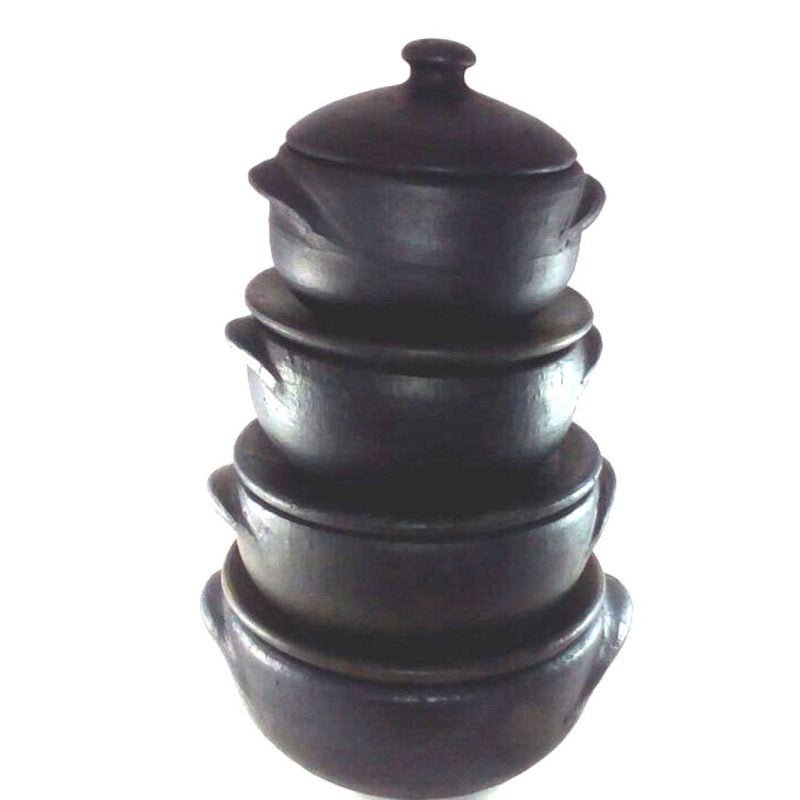 Conjunto com 4 Panelas de Barro (nº 2, nº 3, nº 4 e nº 5) | MadeiraMadeira