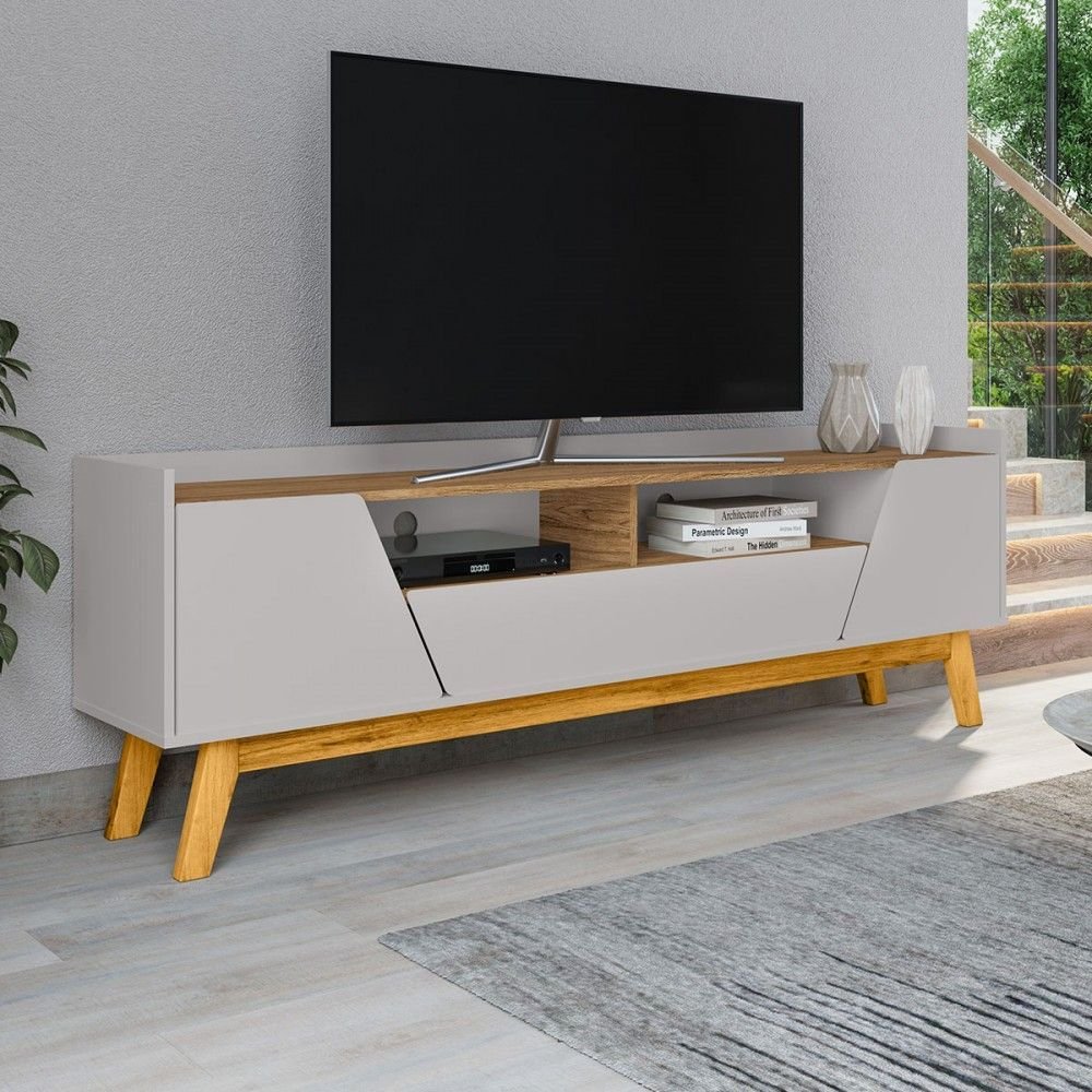 Rack para Tv até 70 Polegadas Florença 2 Portas 1 Gaveta Off White ...