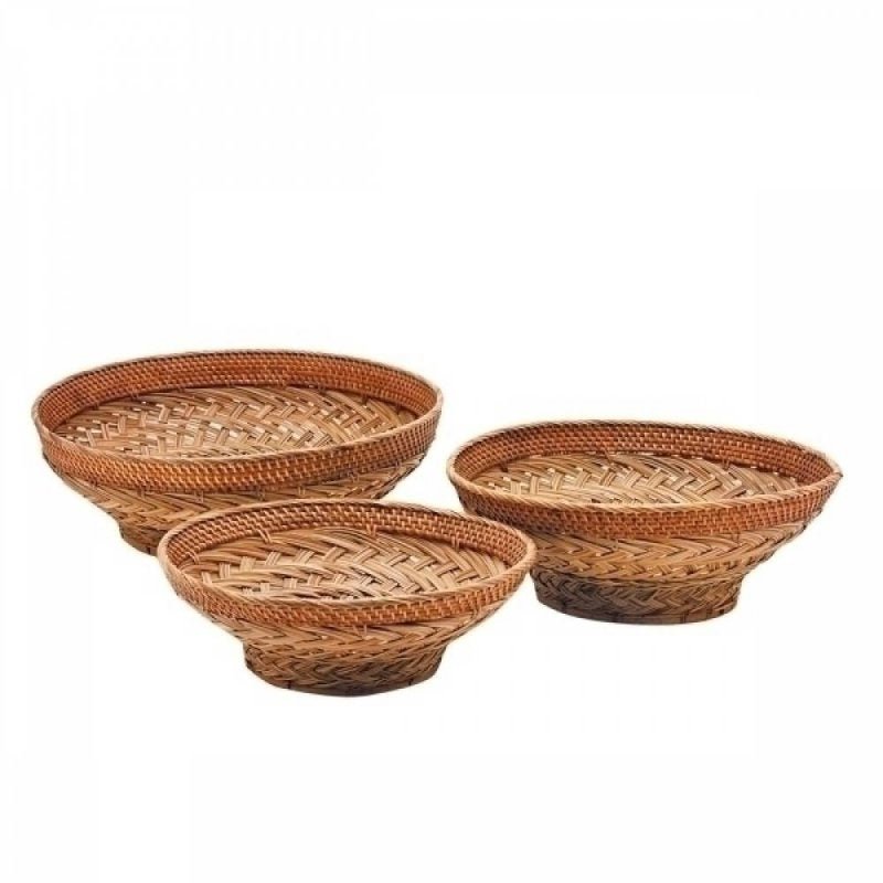 cestos SUÃ 3pçs bambu Ilunato LB0049 | MadeiraMadeira