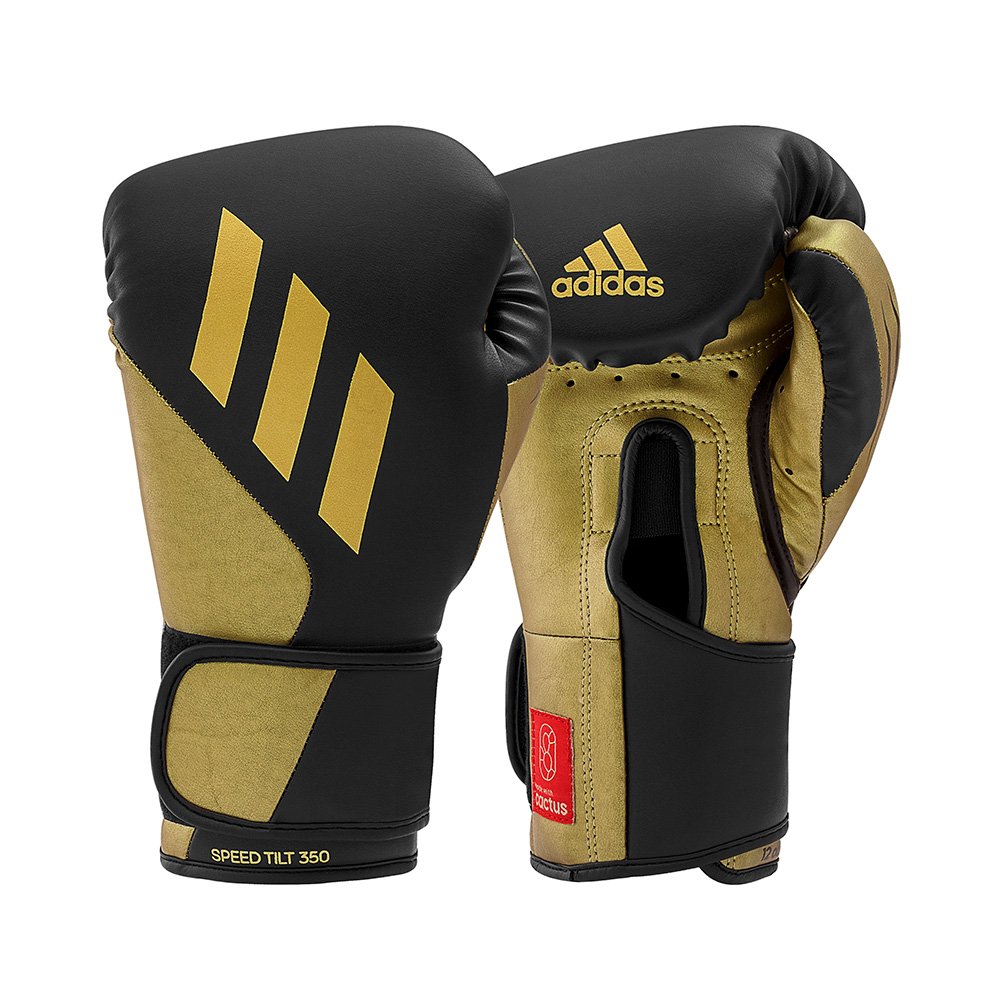 Luva de Boxe Vegana adidas TILT 350 Cactus - Preto e Dourado - 14 Oz ...