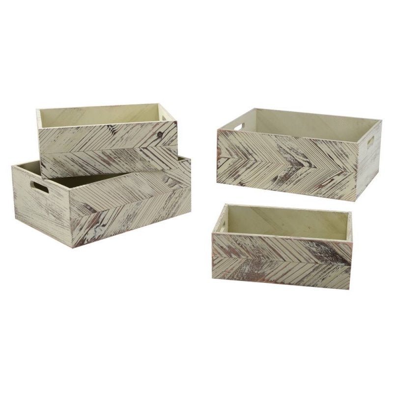 Cestos decorativo SAM comp ; 32 cm 4pçs madeira Ilunato QL0018 ...