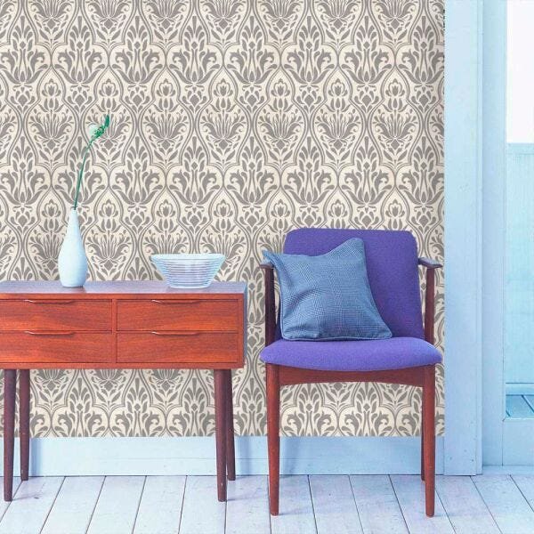 Papel de Parede Lavável Clássico Arabesco ca0123 | MadeiraMadeira