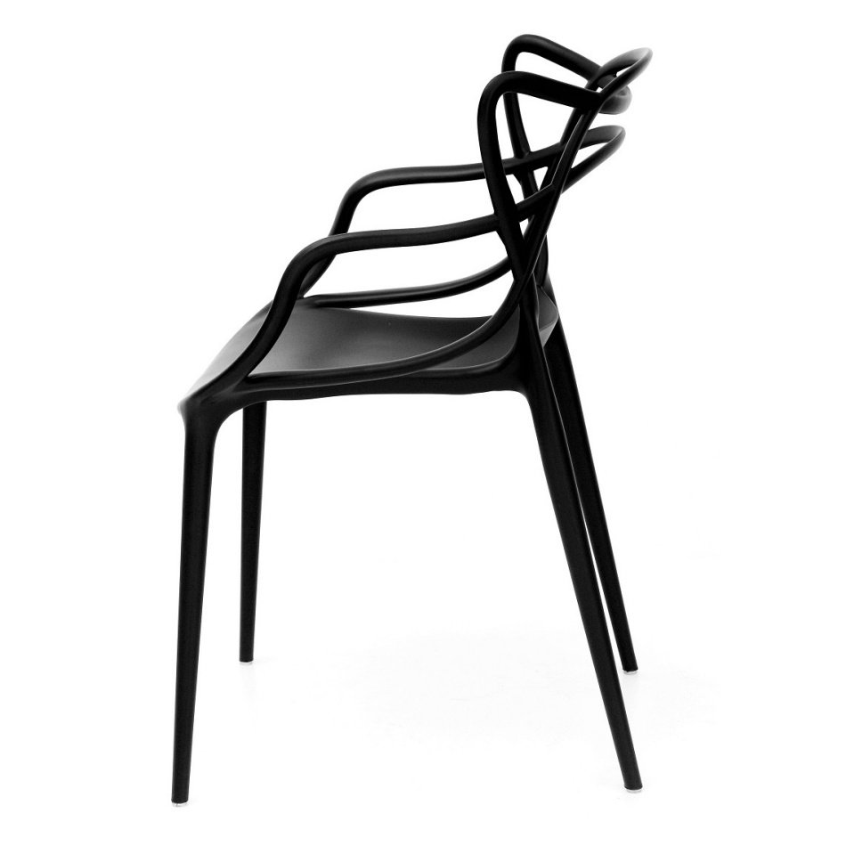Cadeira Allegra Design Cozinha Sala de Estar Jantar Empilhável - Preto ...