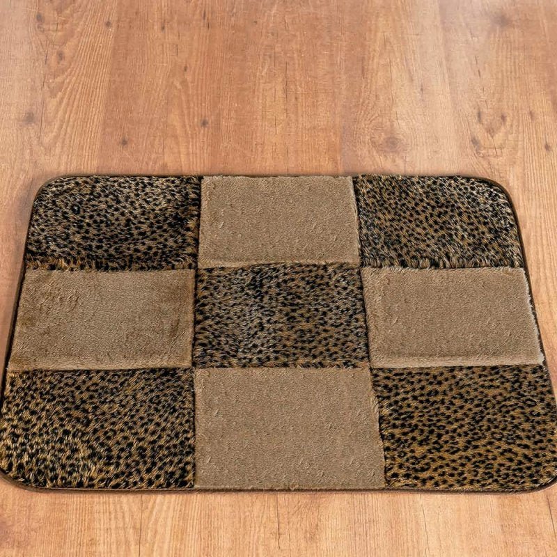 Tapete Retangular Patchwork Onça Pintada | MadeiraMadeira